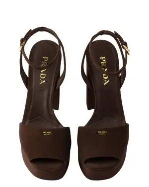 Prada Platform Sandals - Brown