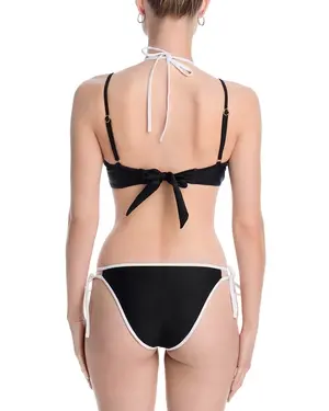 Aqua Layered Look Bikini Top