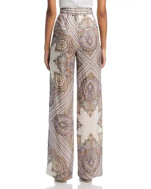 Veronica Beard Grigore Silk Pants - Stone Khaki