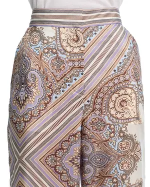 Veronica Beard Grigore Silk Pants - Stone Khaki