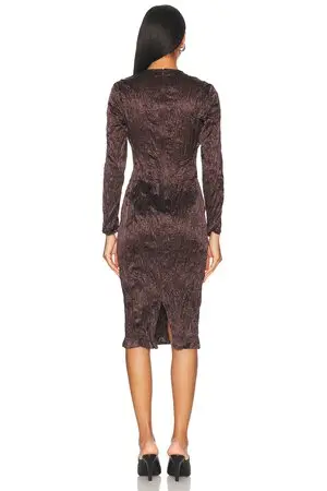 Bottega Veneta Long Sleeve Midi Dress