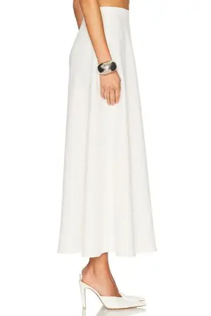 HELSA The Heavy Crepe Midi Skirt - Ivory