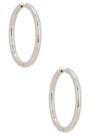 JENNIFER FISHER Lilly Hinged Baby Hoop Earrings - Silver