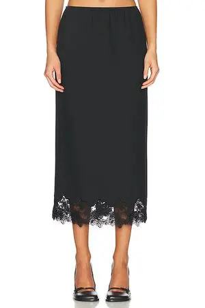 HELSA Suit Midi Skirt With Lace