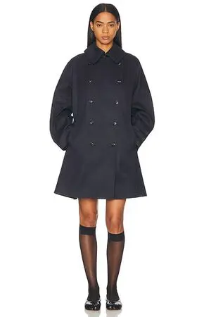 BODE Waxed Herringbone Pea Coat