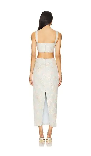 SAU LEE Floral Jacquard Embellished Set