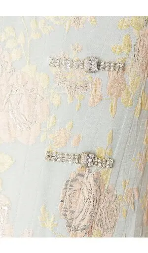 SAU LEE Floral Jacquard Embellished Set