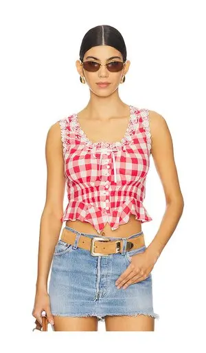 Frankies Bikinis X Bella Hadid Fleetwood Top - Red