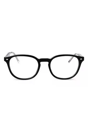 Giorgio Armani Round Frame Glasses - Black