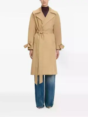 Victoria Beckham Raglan Belted Trench Coat - Neutrals