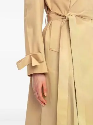 Victoria Beckham Raglan Belted Trench Coat - Neutrals