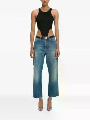 Victoria Beckham Ribbed Bodysuit - Black