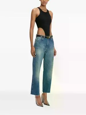 Victoria Beckham Ribbed Bodysuit - Black