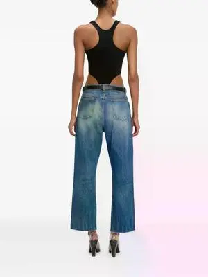 Victoria Beckham Ribbed Bodysuit - Black