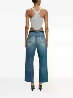 Victoria Beckham High Leg-cut Bodysuit - Grey
