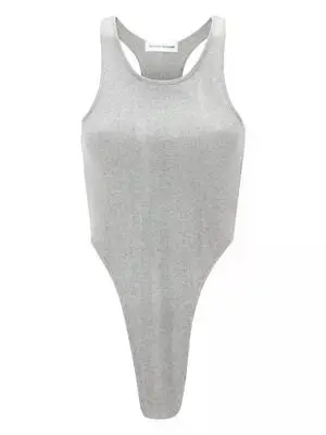 Victoria Beckham High Leg-cut Bodysuit - Grey