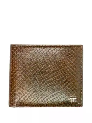 TOM FORD Embossed Leather Wallet - Brown