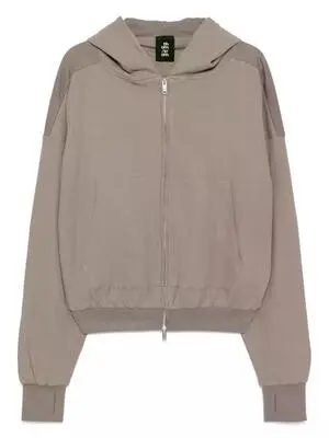 THOM KROM Waffle-effect Zip-up Hoodie