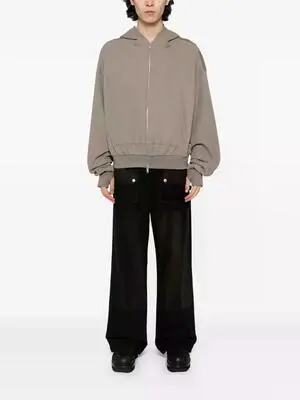 THOM KROM Waffle-effect Zip-up Hoodie