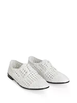 Dolce & Gabbana Woven Raffia Derby Shoes