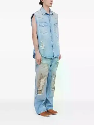 MAISON MARGIELA Sleeveless Denim Shirt