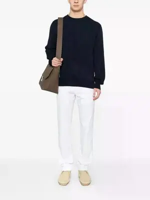 Canali Ribbed-knit Sweater - Blue