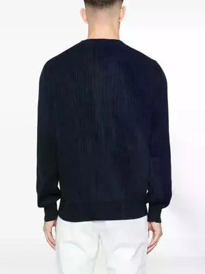 Canali Ribbed-knit Sweater - Blue