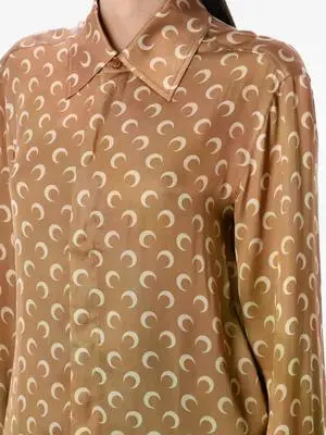 MARINE SERRE Crescent Moon-print Shirt