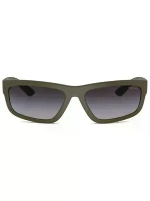Prada Rectangle Frame Sunglasses - Green