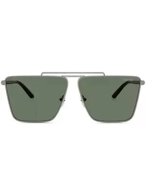 Versace Tubular Greca Sunglasses - Silver