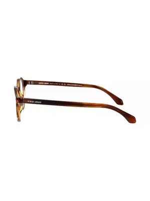 Giorgio Armani Round-frame Glasses - Brown