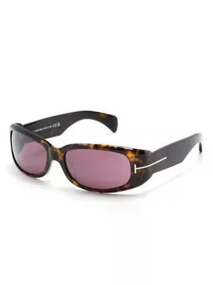 TOM FORD Tortoiseshell Rectangle Sunglasses