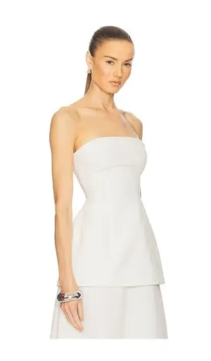 HELSA Heavy Crepe Tunic Top - Ivory