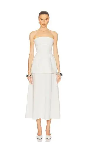 HELSA Heavy Crepe Tunic Top - Ivory