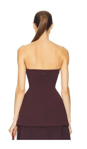 HELSA Heavy Crepe Tunic Top - Eggplant