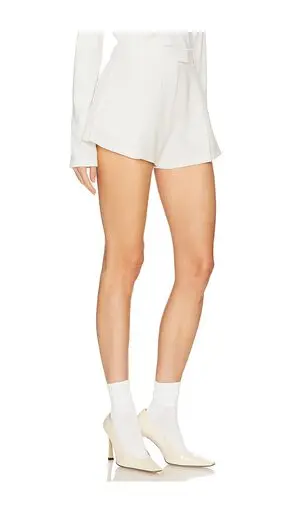 HELSA The Heavy Crepe Flirt Short - Ivory