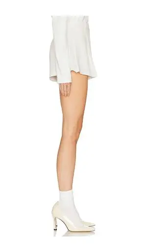 HELSA The Heavy Crepe Flirt Short - Ivory