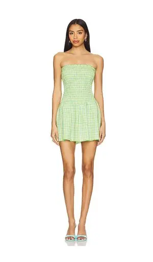 APRES STUDIO Strapless Ruched Mini Dress
