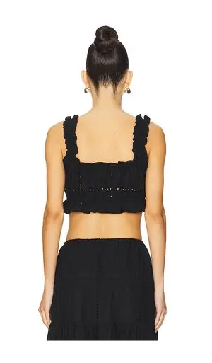 WeWoreWhat Ruffle Button Crop Top