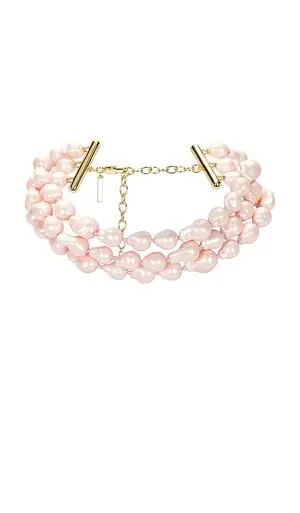 Lele Sadoughi Diana Triple Row Pearl Necklace - Ros?