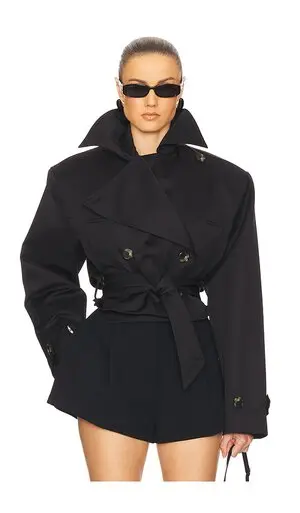 HELSA Oversized Cropped Trench