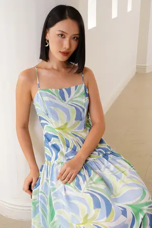 Yumi Kim Elena Tropical Print Midi Dress