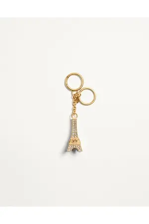 Valentino Garavani Chez Bag Charm With Key Ring - Natural