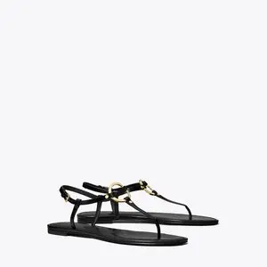 Tory Burch Ring T-strap Sandal - Perfect Black