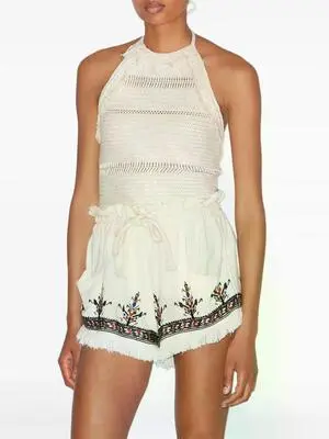 MARANT ETOILE Araliane Halterneck Top - White