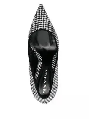 GINISSIMA 85mm Houndstooth Pumps