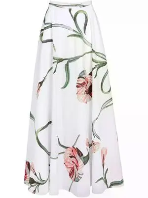 Giambattista Valli Cotton Maxi Skirt - White