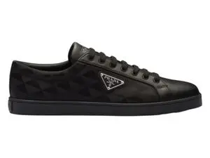 Prada Leather And Re-nylon Sneakers