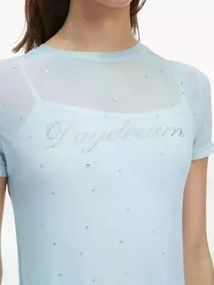 B+AB Rhinestone-embellished T-shirt - Blue