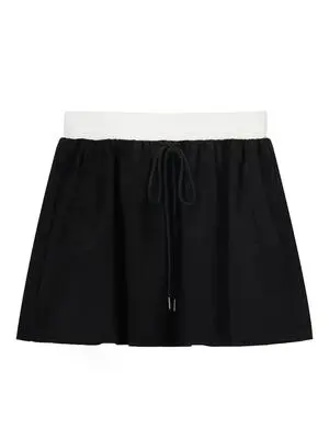 B+AB Cotton-blend A-line Skirt - Black